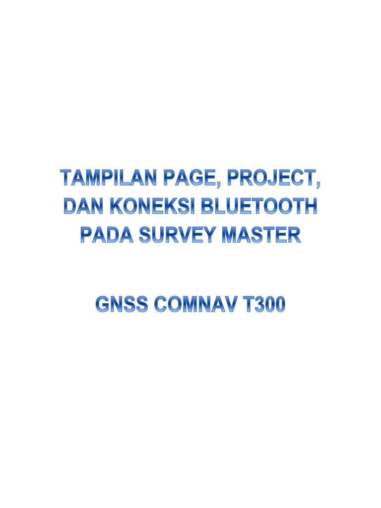 Manual Survei Statik GNSS Comnav T300 | PDF