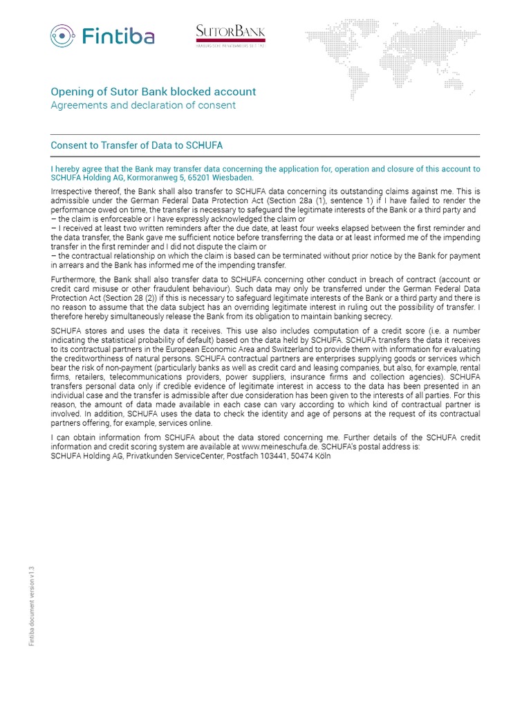 Agreement DataTransfer SCHUFA PDF | Download Free PDF | Credit Score ...