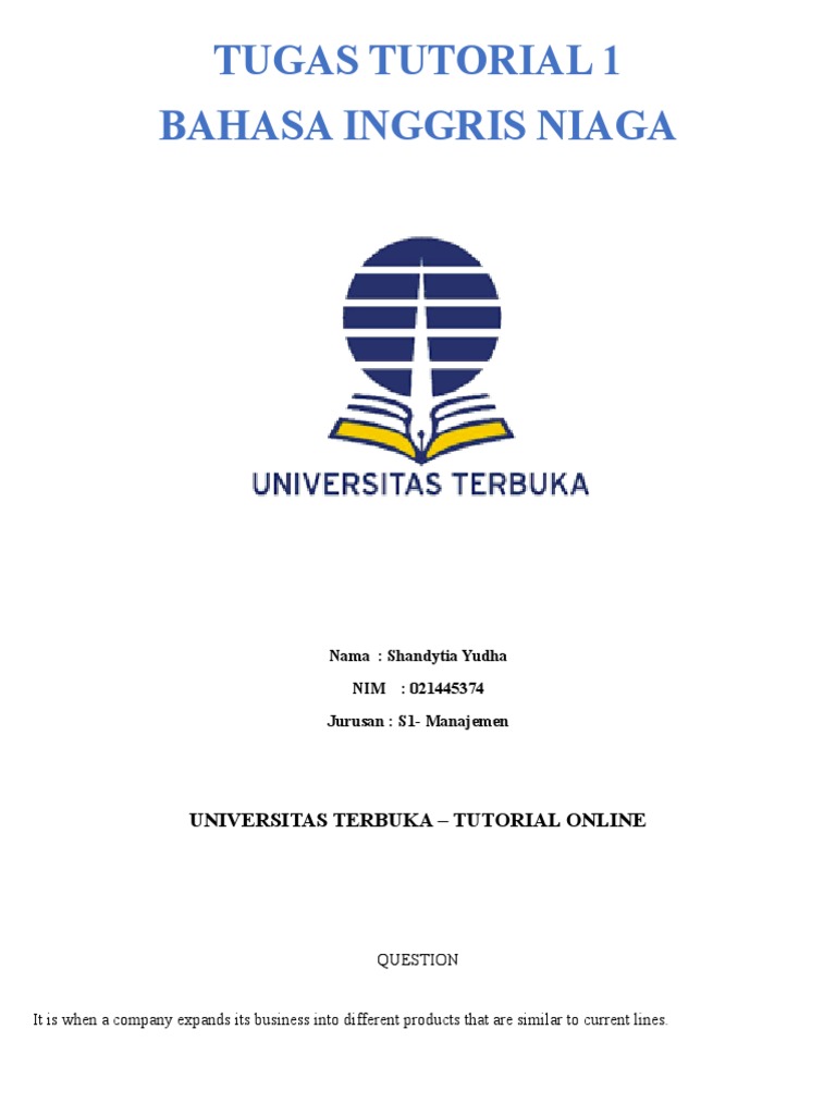 1st Tutorial Task Open University | PDF | Business