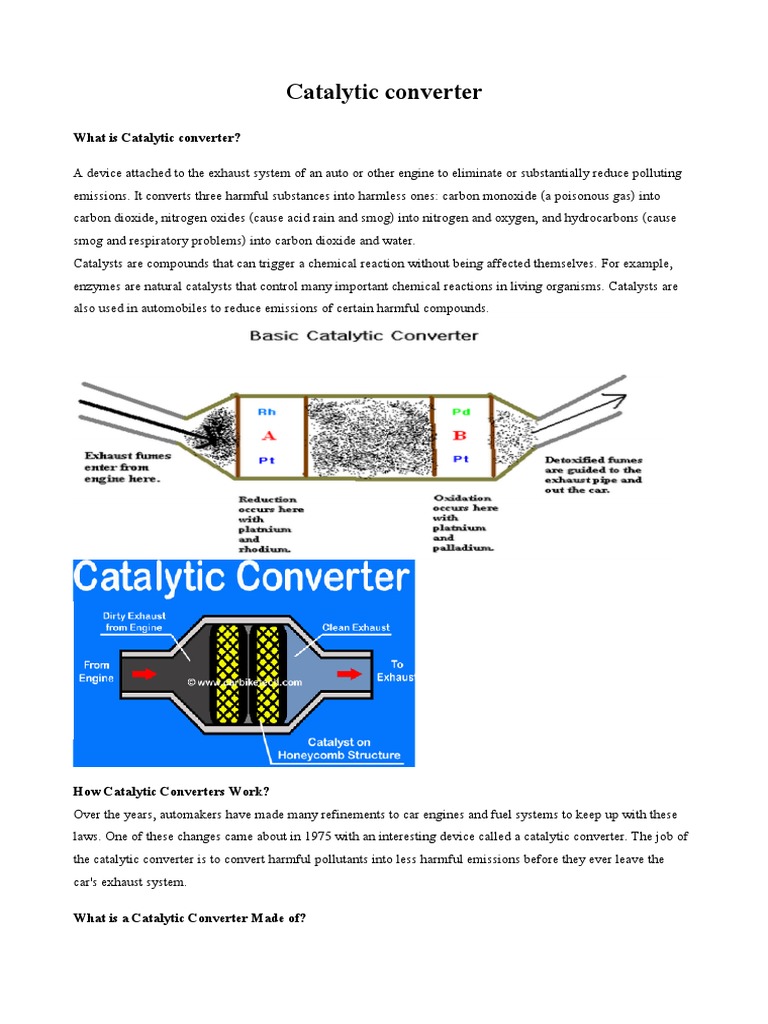 Catalytic Converter | PDF | Catalysis | Exhaust Gas