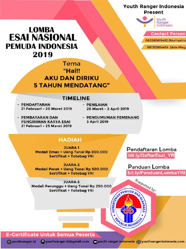 Lomba Esai Nasional 2019 YRI | PDF
