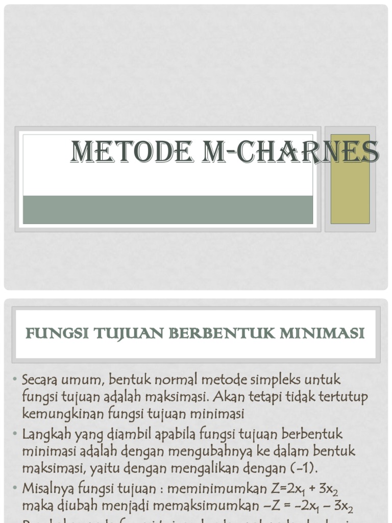 Metode M Charnes | PDF