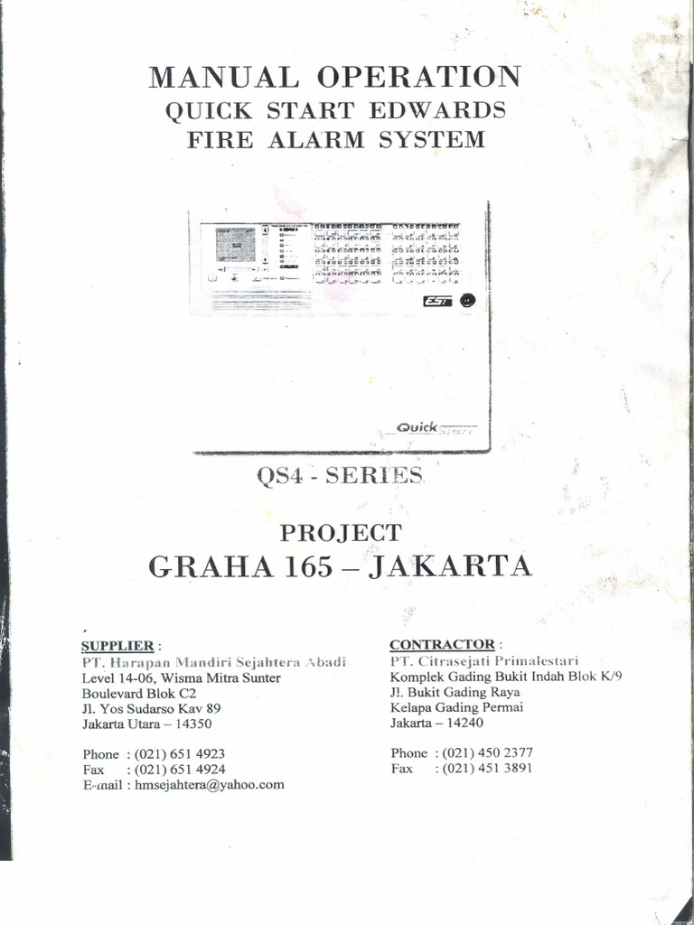 Manual Operation Fire Alarm QS4 PDF | PDF