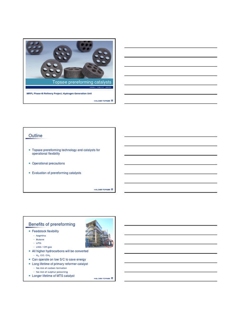 Prereforming Catalyst | PDF | Catalysis | Methane