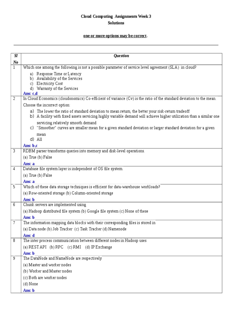 Week3 Assignment Solution Pdf Open Stack Apache Hadoop 4734