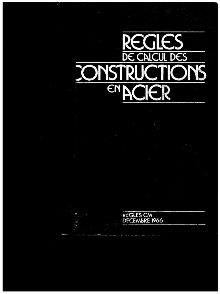 CM66 Règles de Calcul Des Constructions en Acier 1966 PDF | PDF