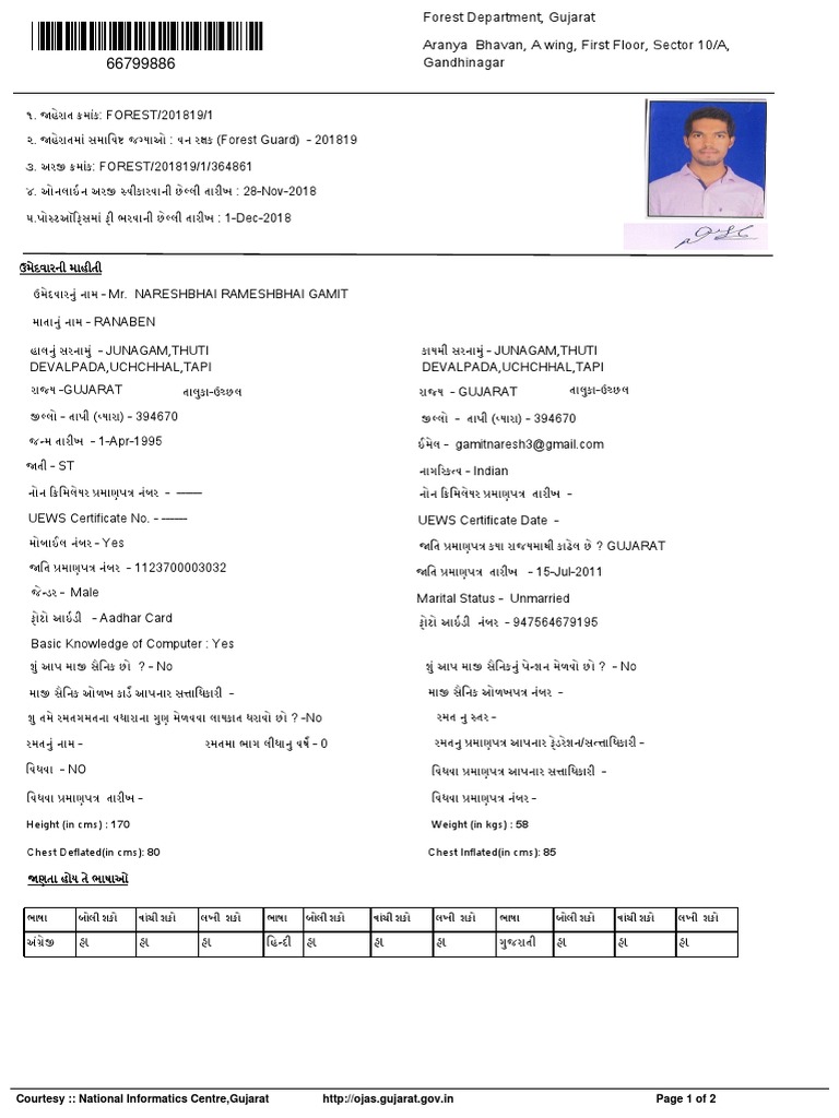 OJASApplication Naresh Forest | PDF