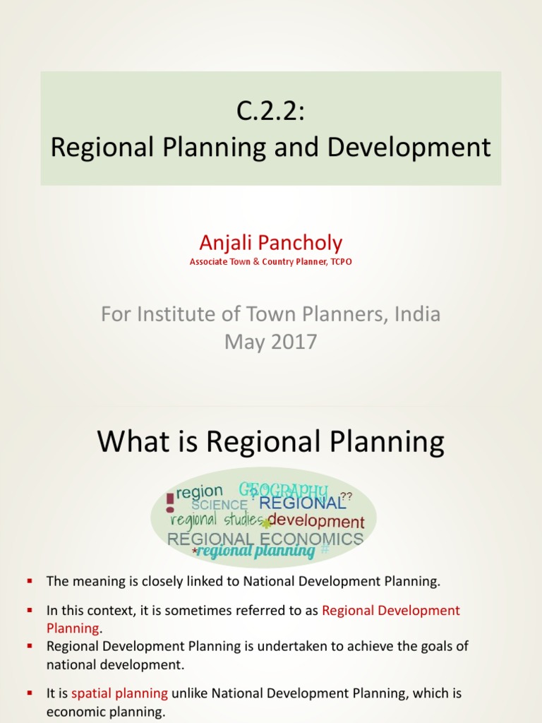 Regional Planning and Development Overview | PDF | Economic Development ...