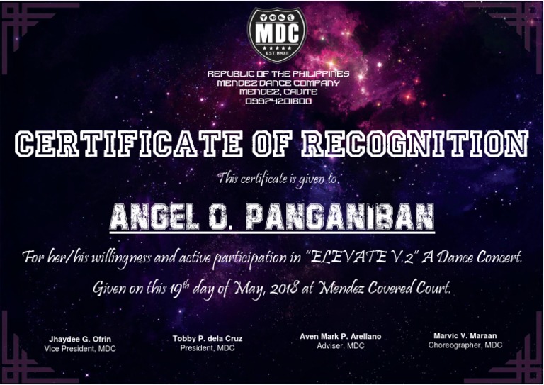 Sample of Certificate | PDF