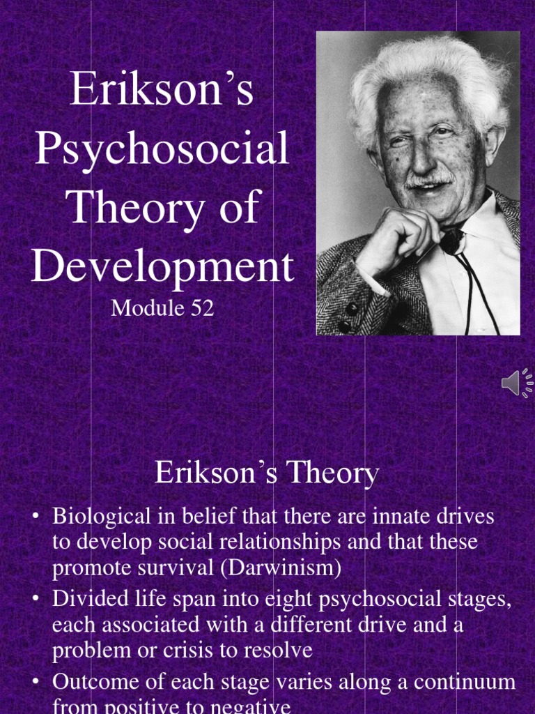 Erikson - S Psychosocial Theory | PDF | Emergence | Behavioural Sciences
