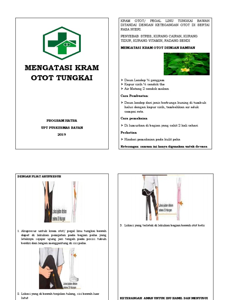 Leaflet Kram Otot | PDF | Kesehatan Holistik