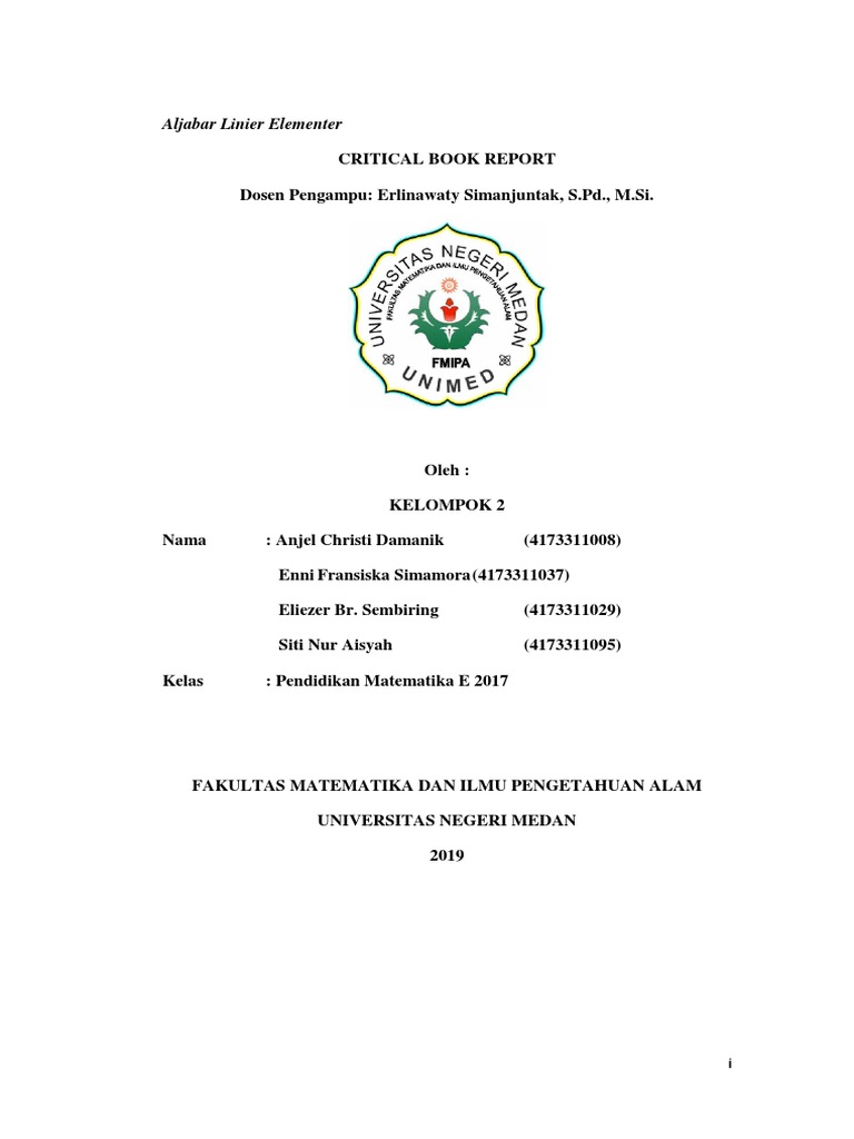 Aljabar Linier Elementer CBR | PDF | Metode & Bahan Ajar