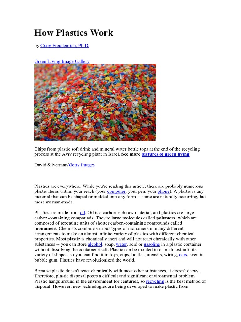 How Plastics Work | PDF | Polymers | Plastic