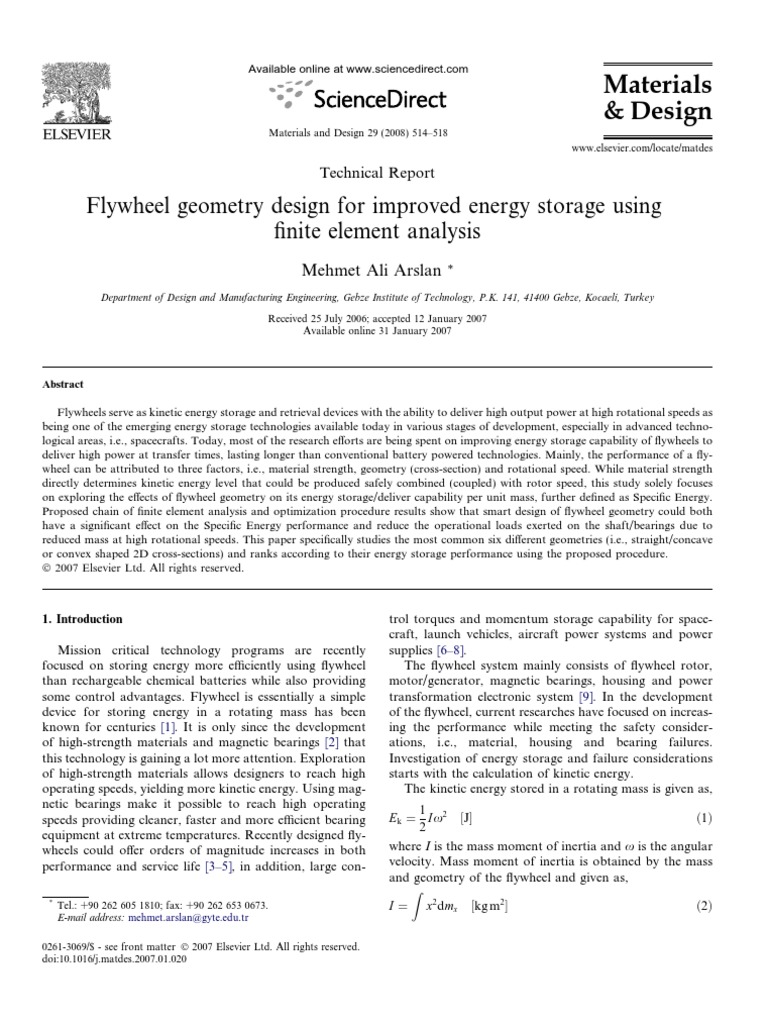 Ars Lan 2008 | PDF | Energy Storage | Stress (Mechanics)