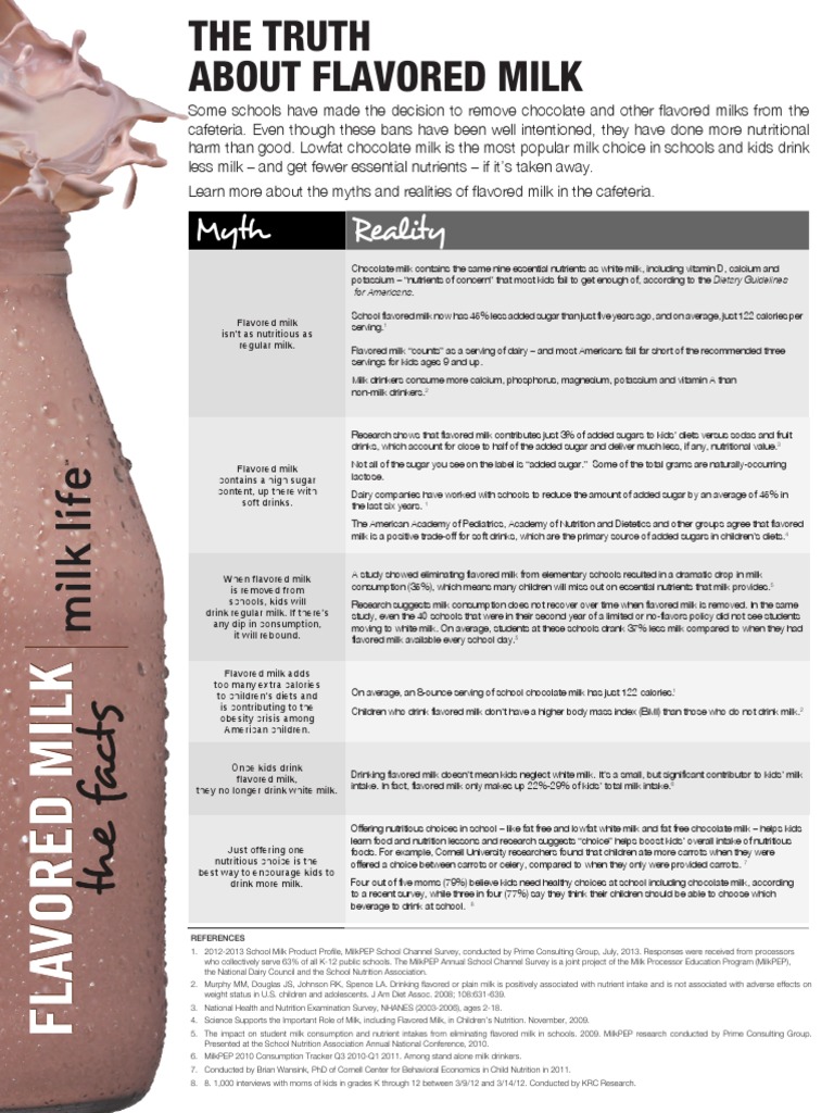 Truth About Flavored Milk | PDF | Milk | Nutrition