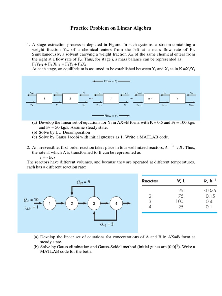 Practice Problem On Linear Algebra | PDF