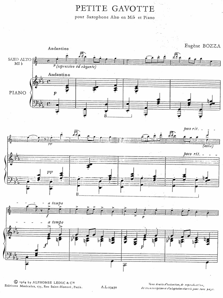 Petite Gavotte Bozza | PDF