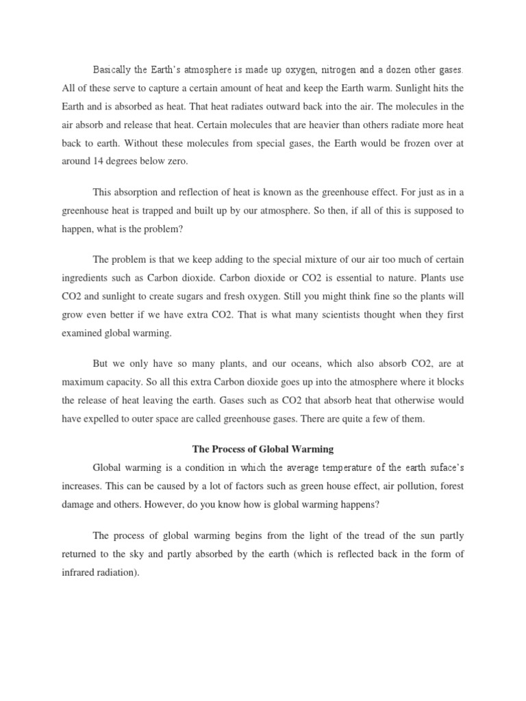 Global Warming | PDF | Greenhouse Effect | Atmosphere Of Earth