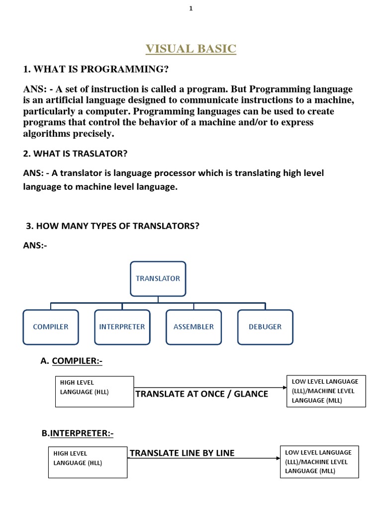 VB Theory | PDF | Class (Computer Programming) | Programming Language