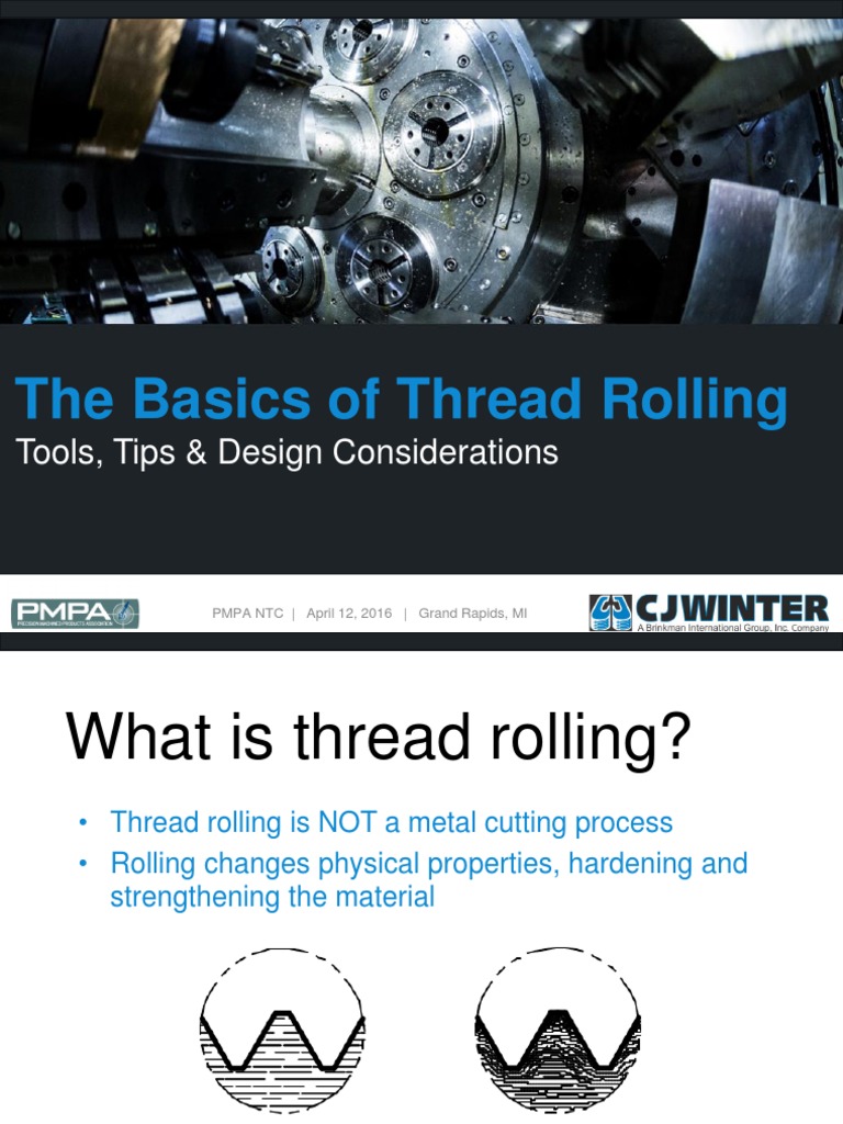 The Basics of Thread Rolling: Tools, Tips & Design Considerations ...