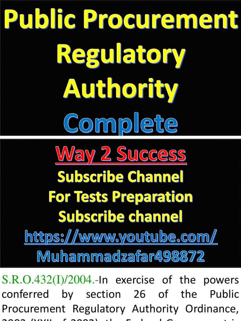 PPRA Rules - (Complete) PDF | PDF | Procurement | Specification (Technical Standard)