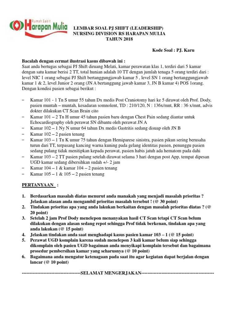 Soal Ujian Leader 2018 | PDF