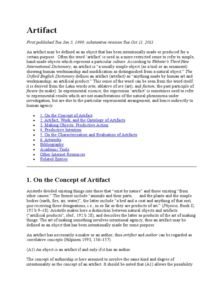 Artifact Sep | PDF | Concept | Science