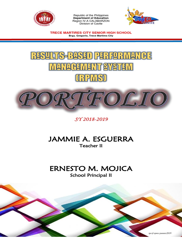 Complete - RPMS - Kra's&objectives - Cover - Jammie | PDF | Lesson Plan ...