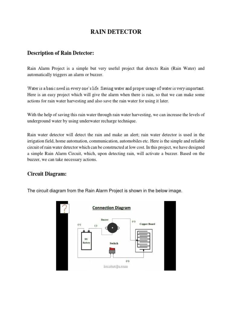 Rain Detector Report | PDF | Electronic Circuits | Sensor