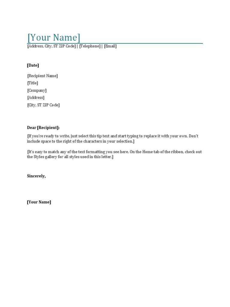 LetterTemplate PDF | PDF