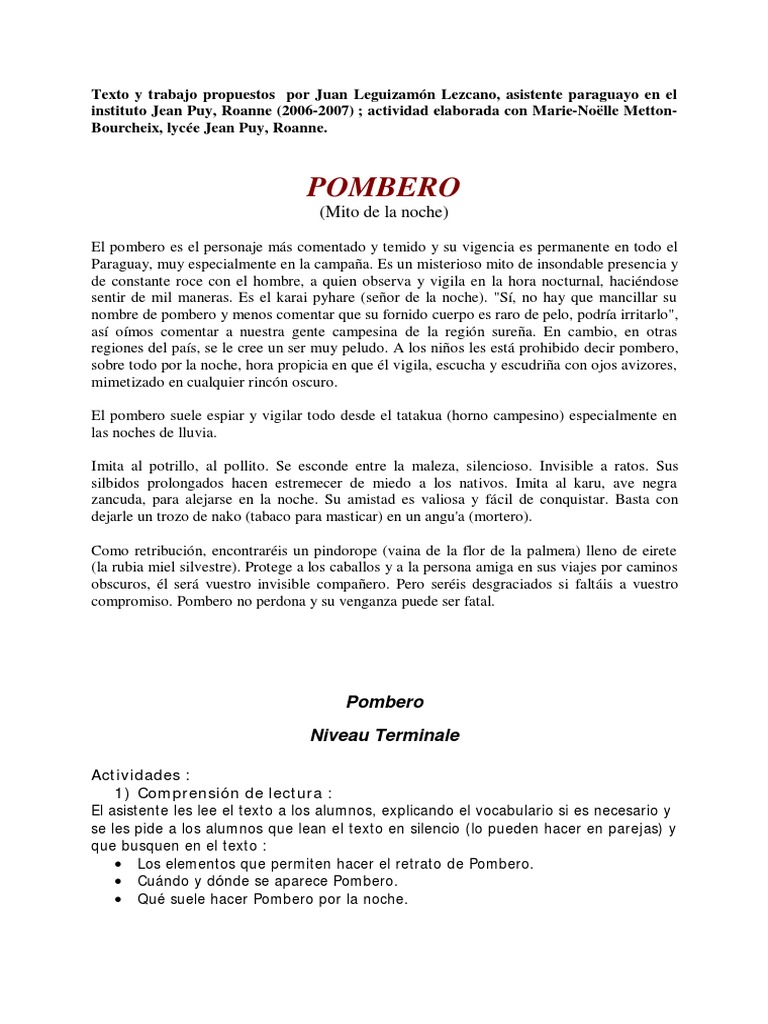 Pombero PDF | PDF