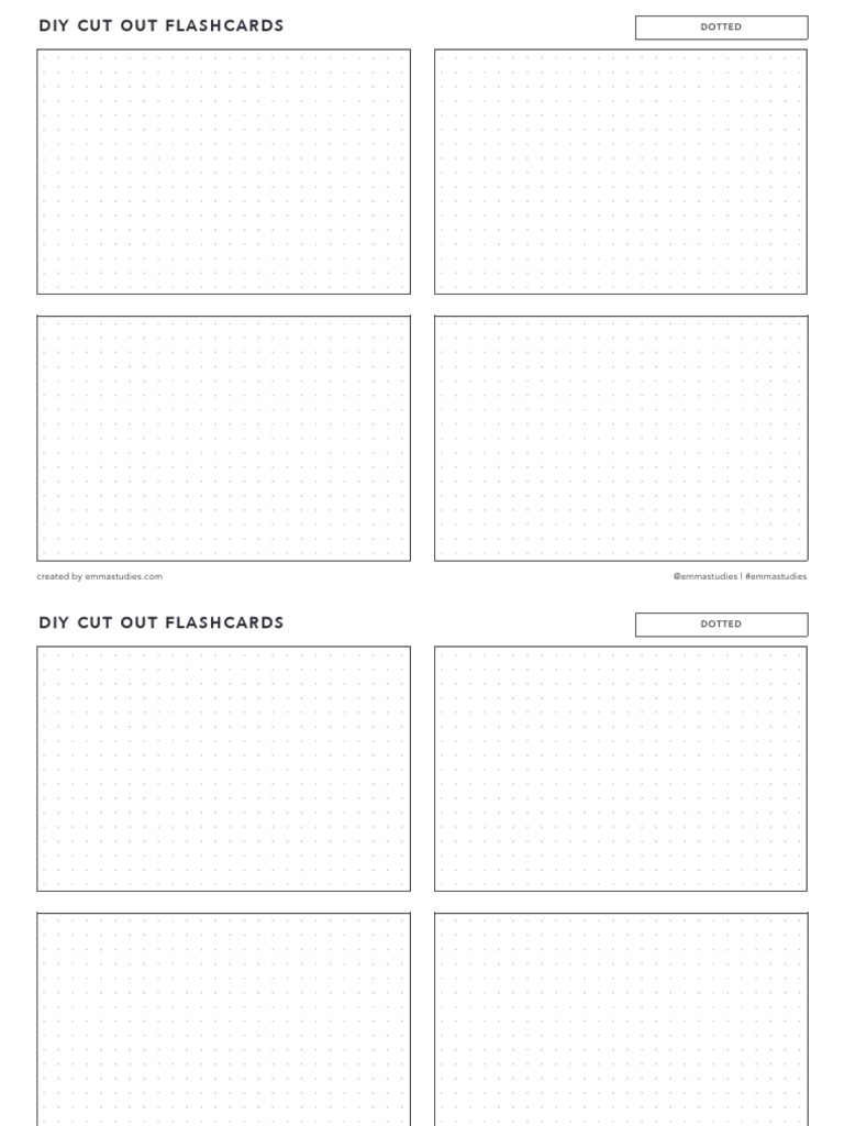Dotted Flashcards | PDF