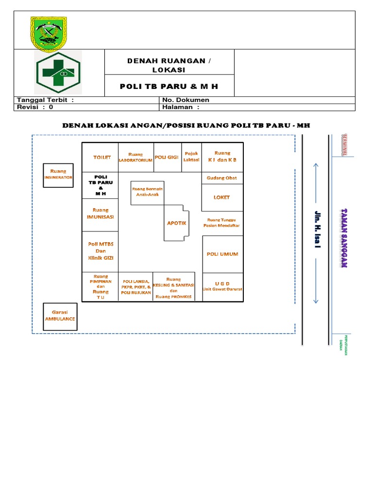 Iso Denah PKM & Denah Ruang Poli TB Paru | PDF