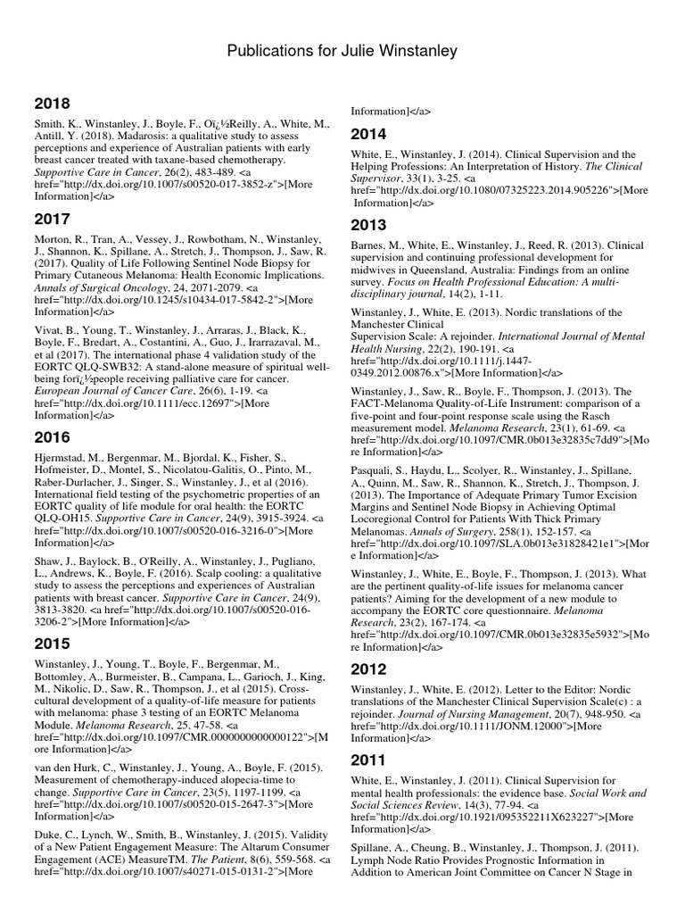 Julie - Winstanley Publications | PDF | Traumatic Brain Injury | Melanoma