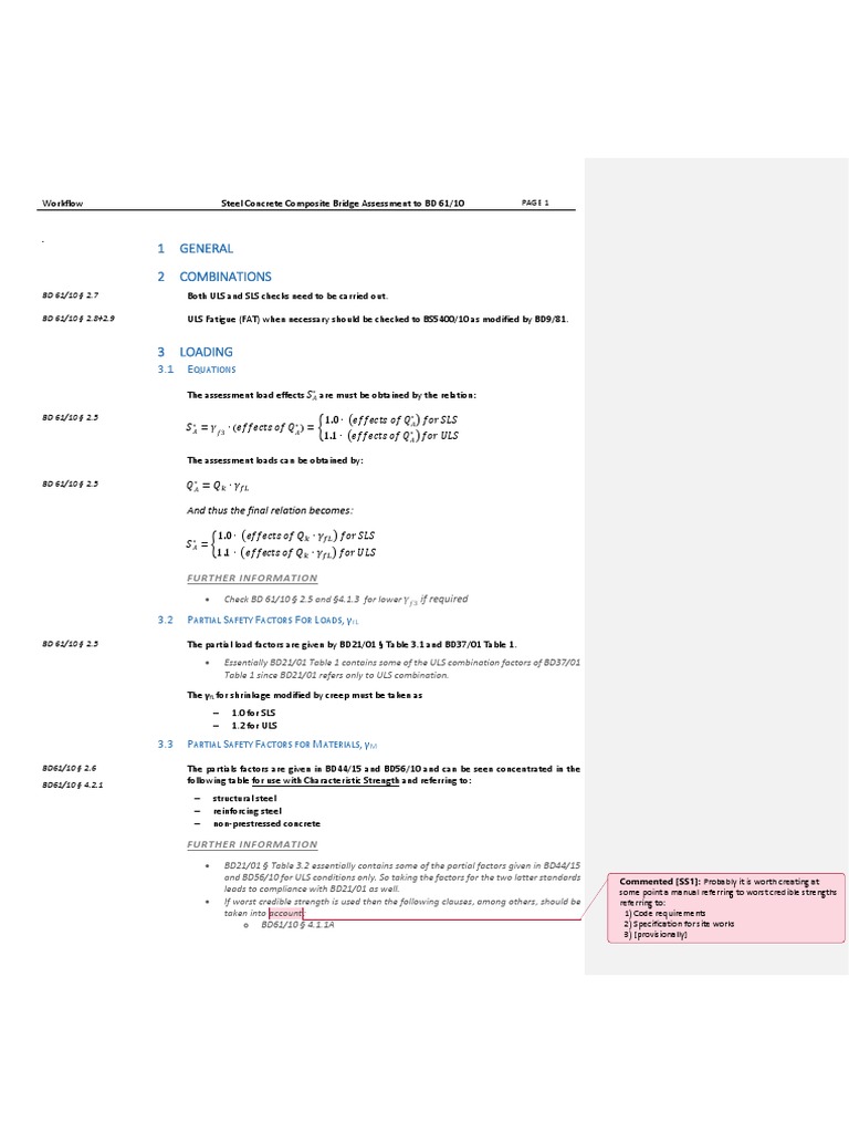 Composite Bridge Assessment To BD61.10 | PDF | Young's Modulus | Buckling