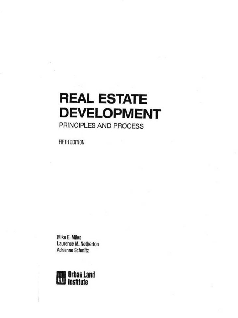 Real Estate Development - 5th Ed PDF | PDF