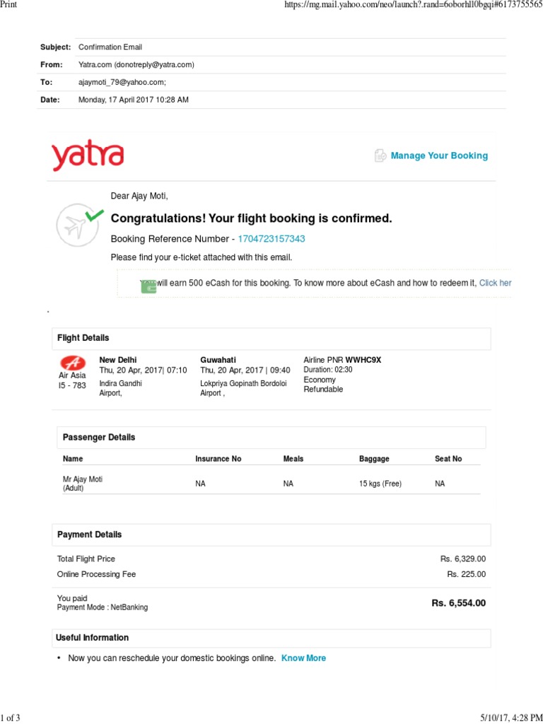 Air Ticket Sample Output | PDF | Service Industries | Business