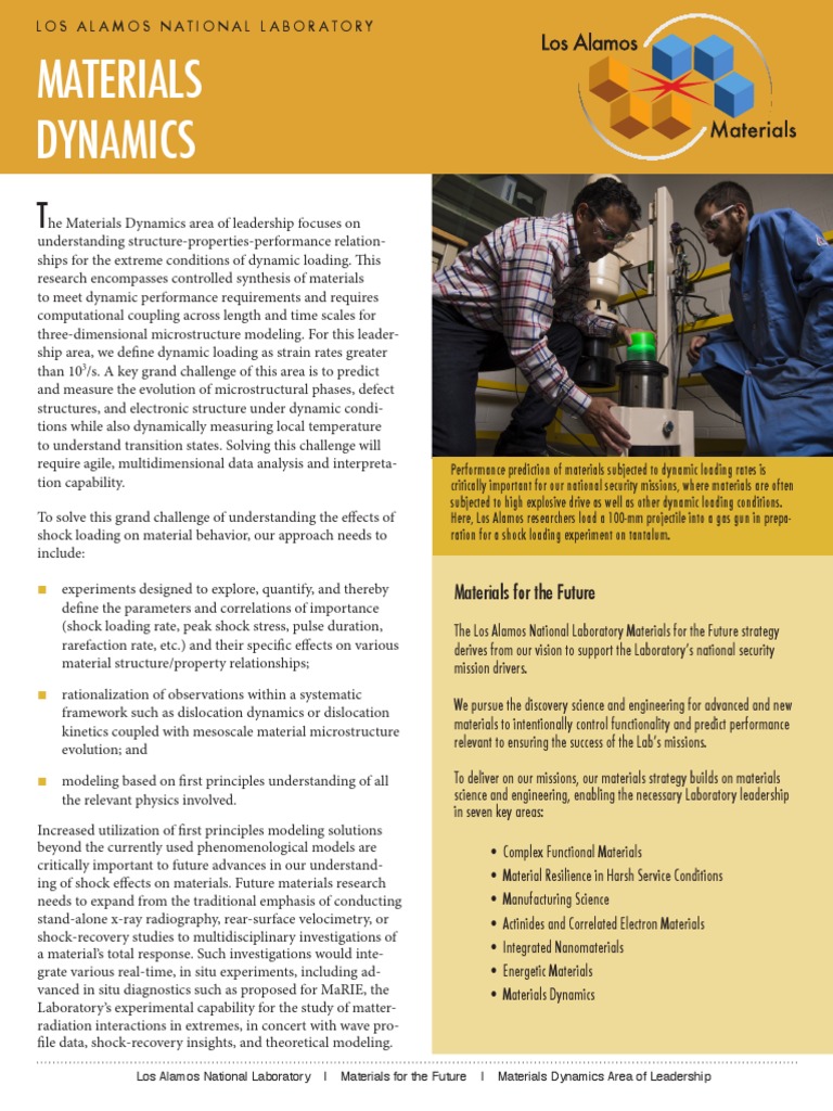 Materials Dynamics | PDF | Materials Science | Experiment