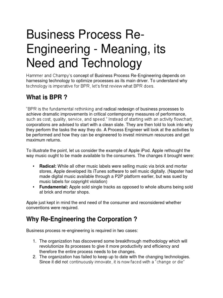 How It works-BPR | PDF | Business Process | Business