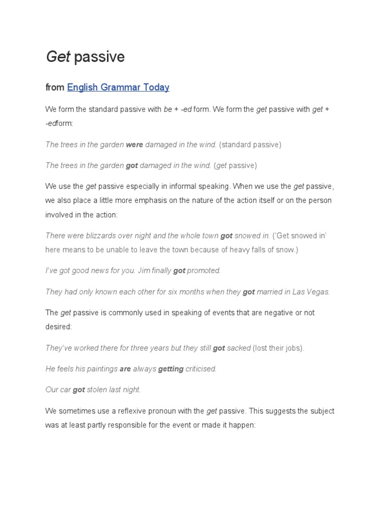 Passive: English Grammar Today | PDF