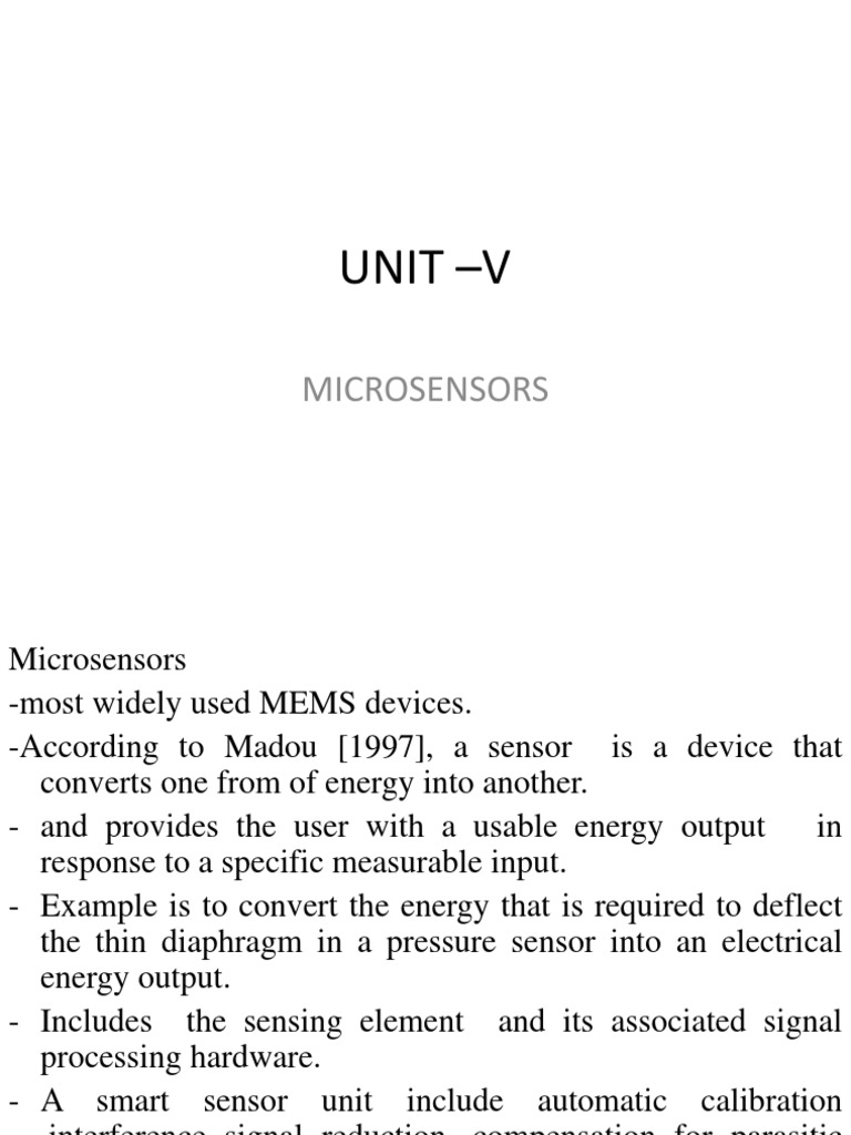 Microsensors and Microactuators | PDF | Thermocouple | Biosensor