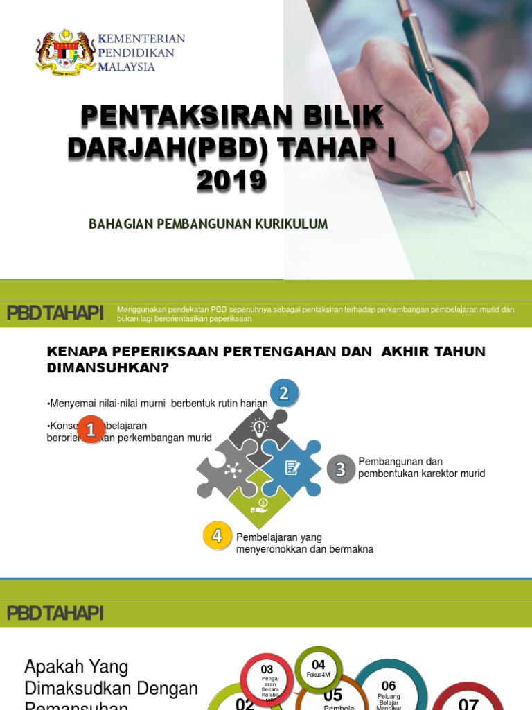 Slide Pentaksiran Bilik Darjah (PBD) TAHAP 1 2019 | PDF | Karier & Perkembangan