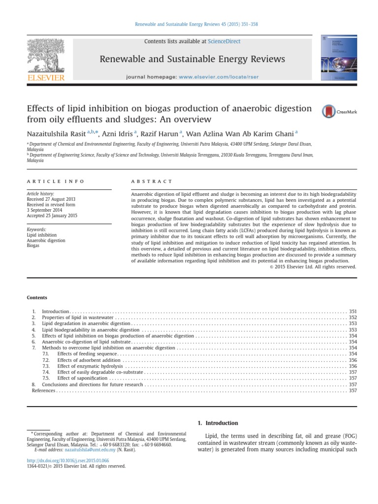 Renewable and Sustainable Energy Reviews: Nazaitulshila Rasit, Azni ...