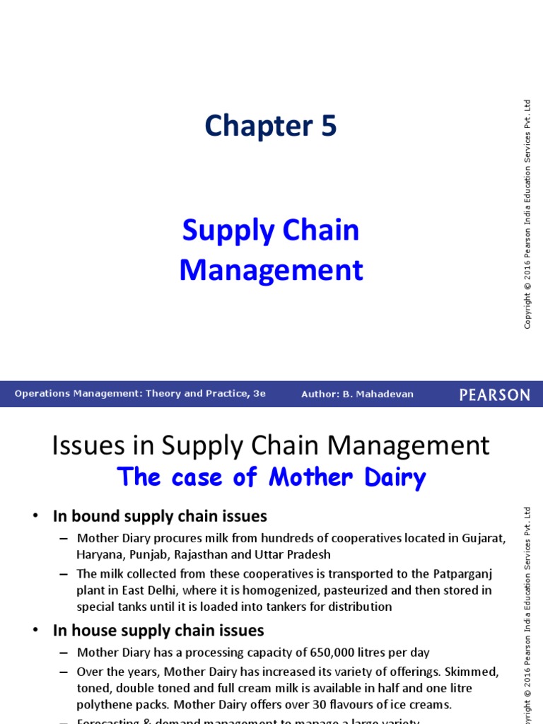 Supply Chain Management: Author: B. Mahadevan Operations Management ...