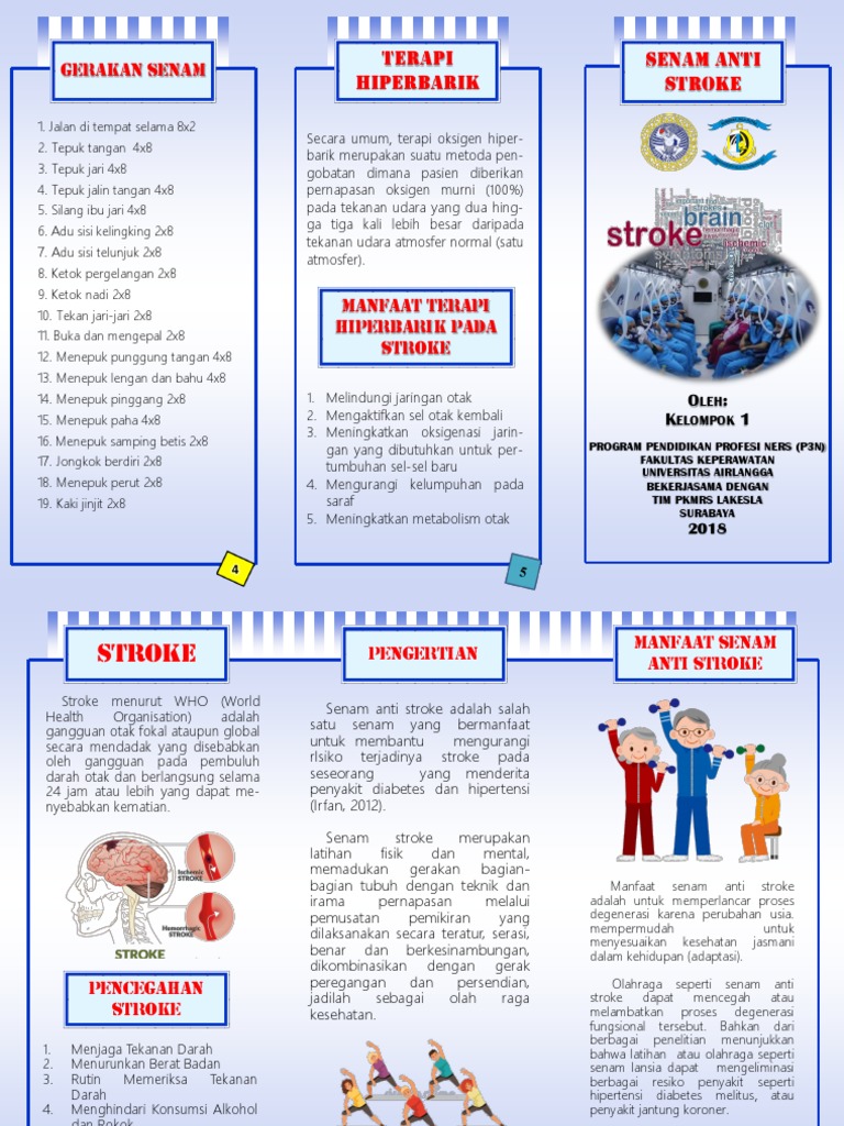 Leaflet Senam Stroke | PDF