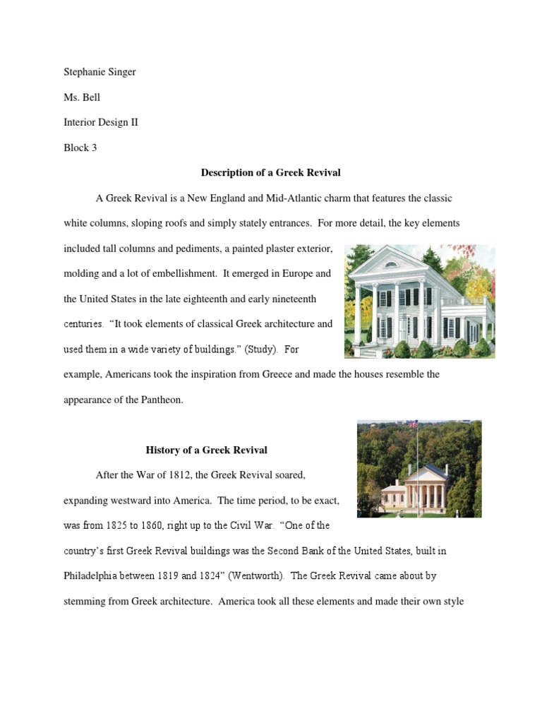 Housing Style Research Paper | PDF | Column | European Architecture