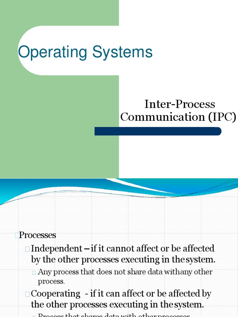 Operating Systems: Inter-Process Communication (IPC) | PDF | Message Passing | Process (Computing)