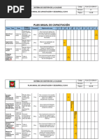 Formato Plan Anual de Capacitación | PDF