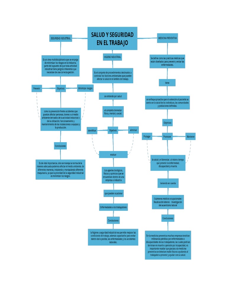 Mapa Conceptual Seguridad y Salud en El Trabajo | PDF