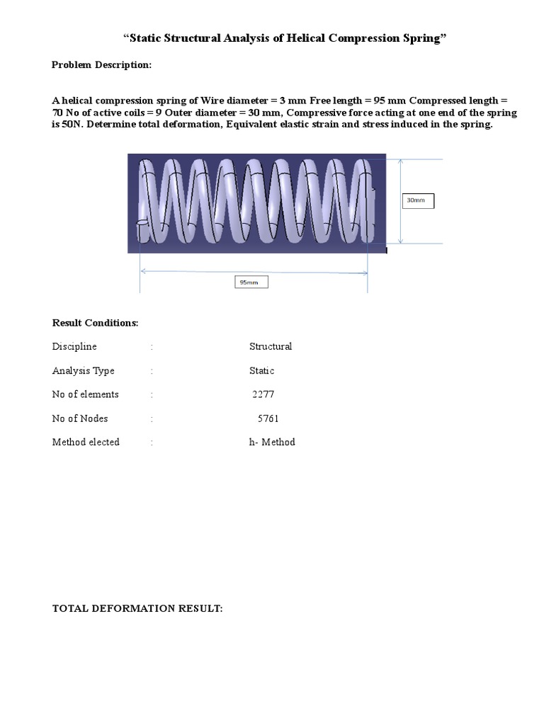 Static Analysis of Helical Spring | PDF